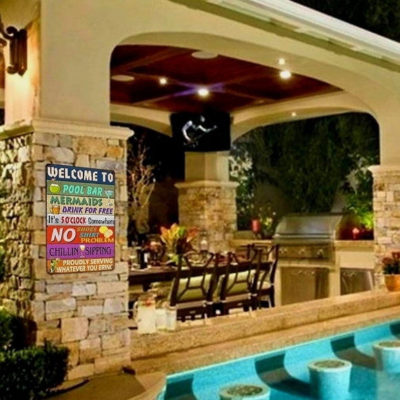 Accents | Vintage Metal Pool Sign | Poshmark